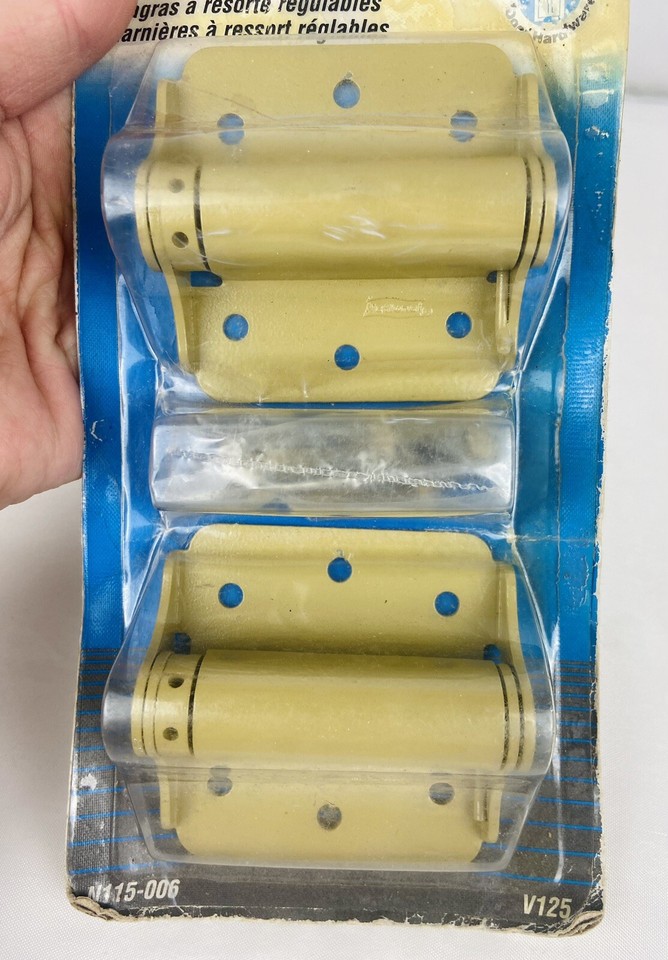 National Hardware V125 3" Adjustable Spring Hinges 2pc N115-006 Yellow ...