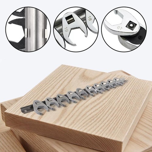 3/8 Inch Adjustable Open Ratchet L-shaped Wrench Drive Crowfoot Wrench ...