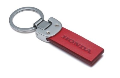 HONDA Genuine Leather Keyring Red 0SYTN-T93-RF Keychain Bike JDM- NEW ...