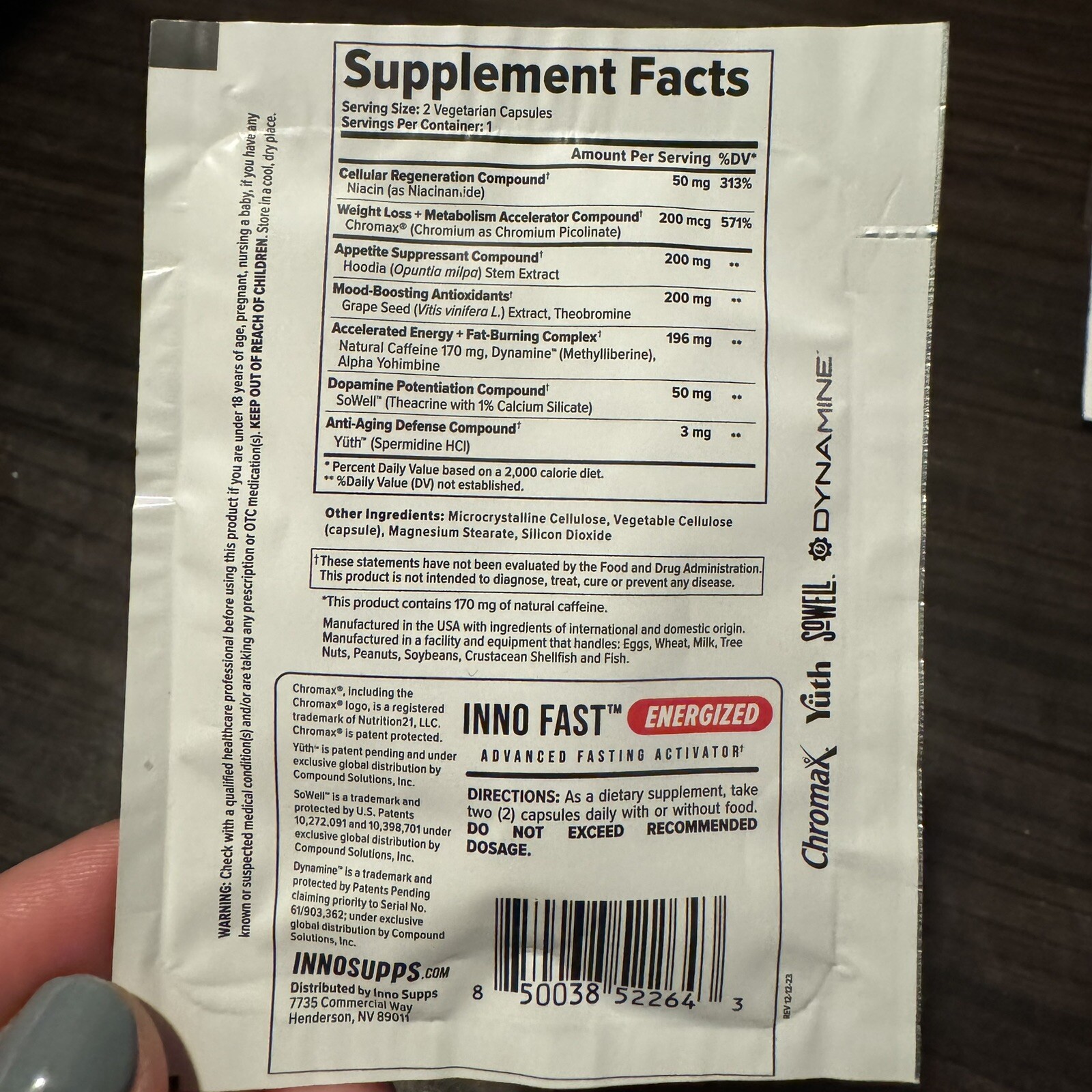 InnoSupps INNO FAST Accelerated Weight Loss Vitamins (4) Packets NEW | eBay