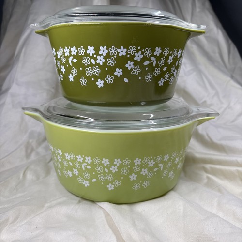 Pyrex Spring Blossom Crazy Daisy Redesign Casserole Set 473,474 ...