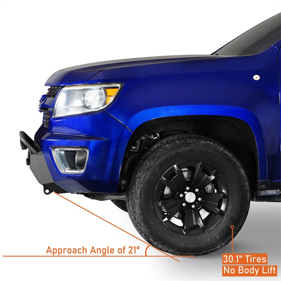 For 2015-2020 Chevy Colorado Front Bumper Assembly w/Winch Plate & LED ...