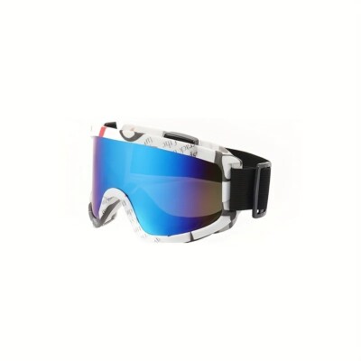 Unisex White Ski Goggles Portable Snow Anti-fog Jet Winter Snowboard AU ...
