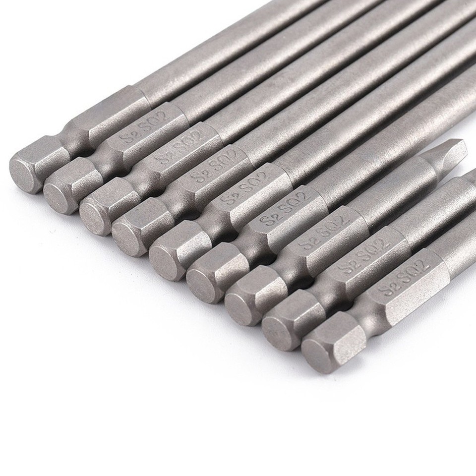 SQ2 Screwdriver Bits Magnetic Tips Set Square Head Design Versatile ...