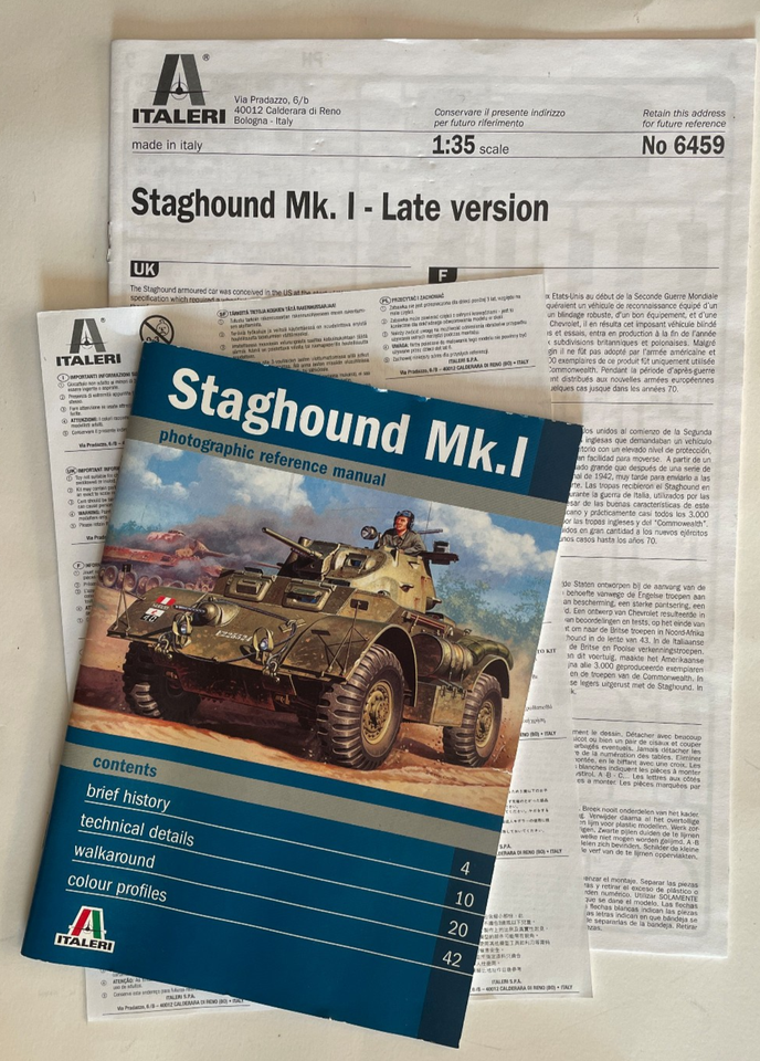 Staghound Mk. I Late Version WWII Allies ITALERI 1/35 | eBay UK