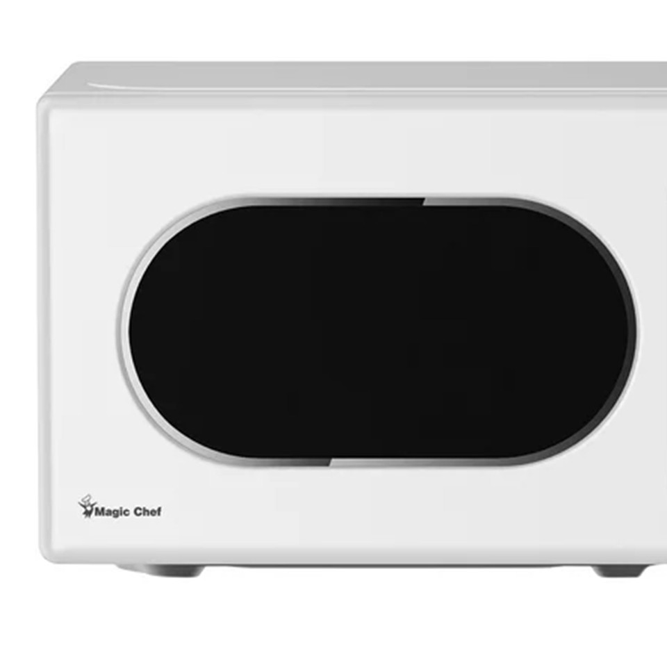 Magic Chef 0.7 Cubic Feet 700 Watt Retro Countertop Microwave, White ...