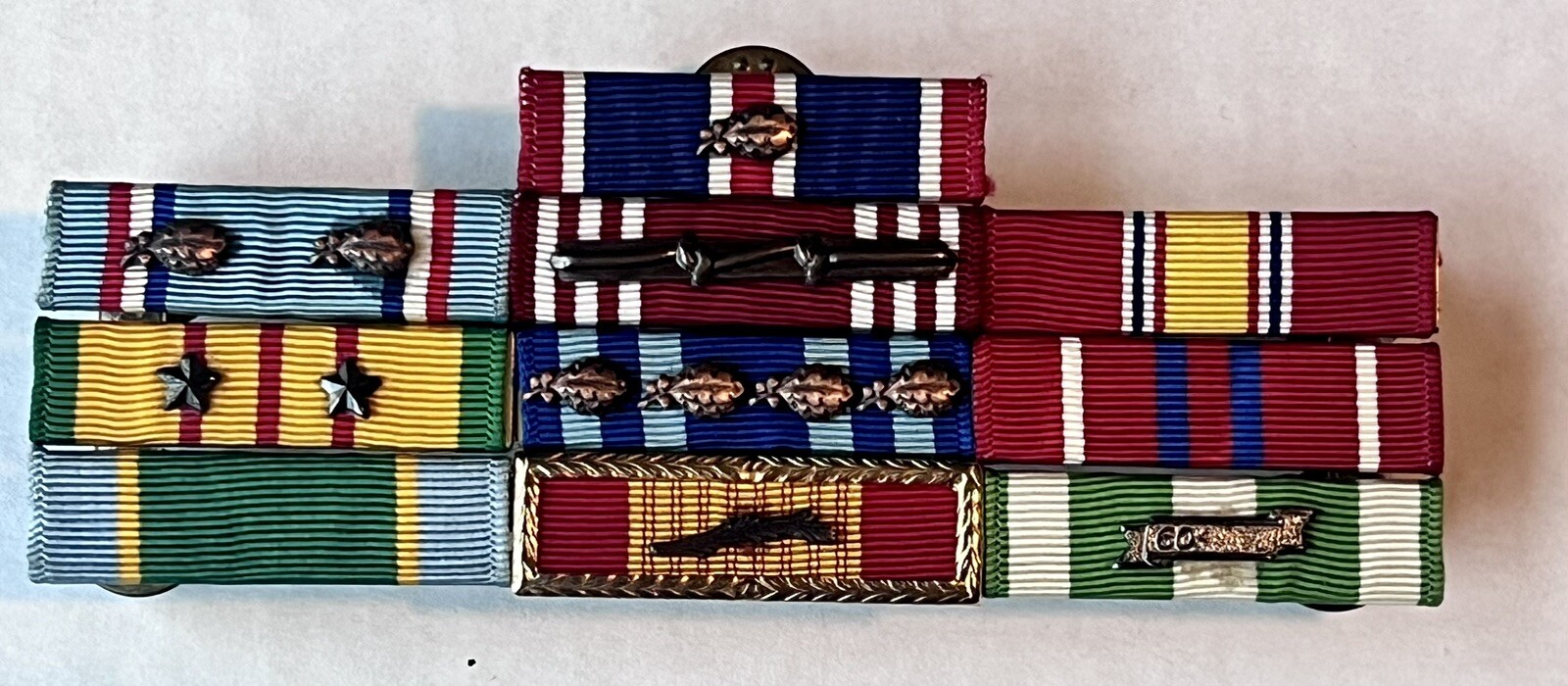 Vintage US Army Ribbon bars w Rack Meritorious Commendation Good ...