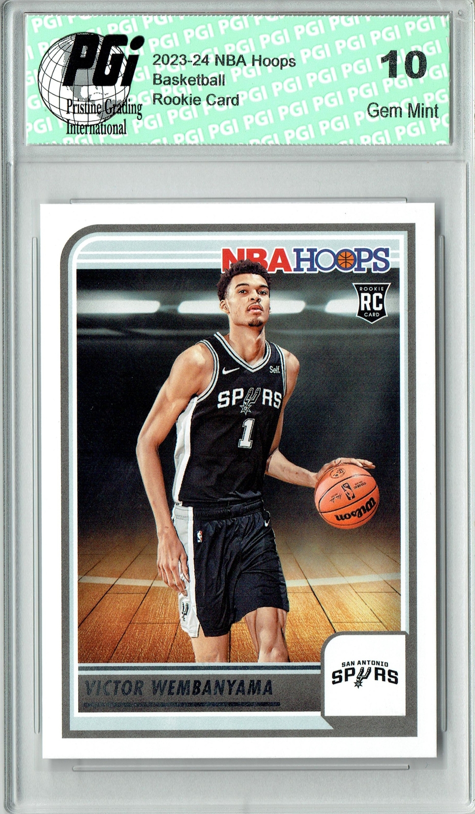 Victor Wembanyama 2023 NBA Hoops #277 San Antonio Spurs Rookie Card PGI 10 | eBay