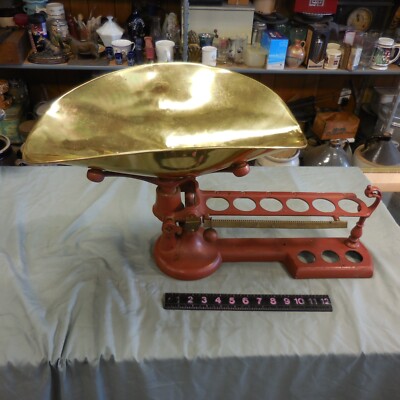 Antique Vtg Cast Iron Dry Goods Store Mercantile Balance Scale | eBay