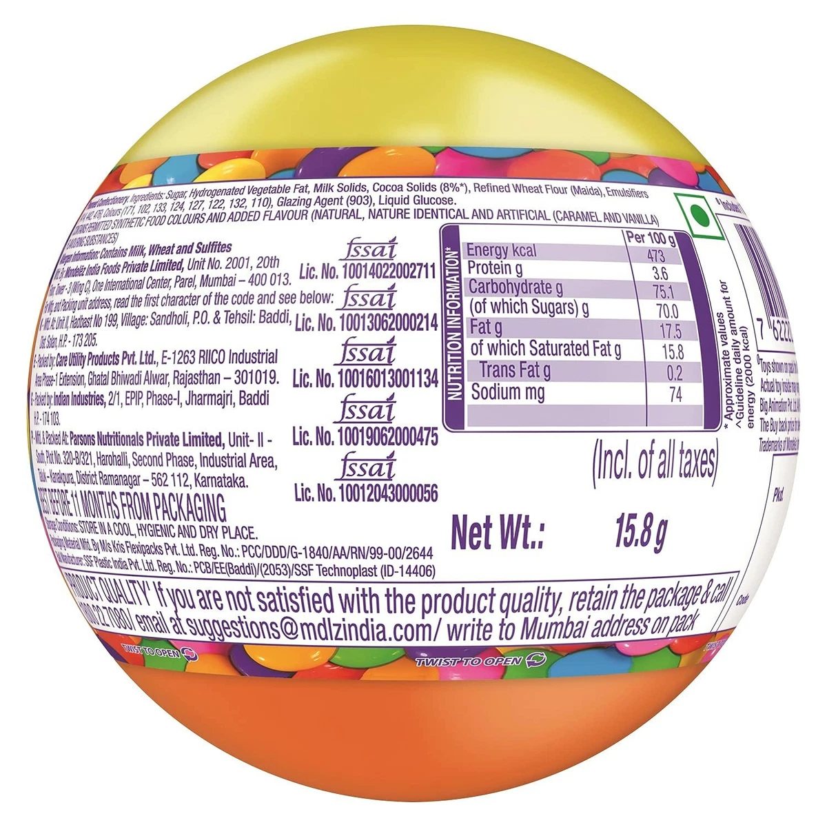 Cadbury Gems Panda Card