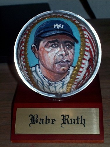 MY HAND PAINTED BASEBALL OF BABE RUTH 1927 MURDERERS ROW N.Y.YANKEES | eBay