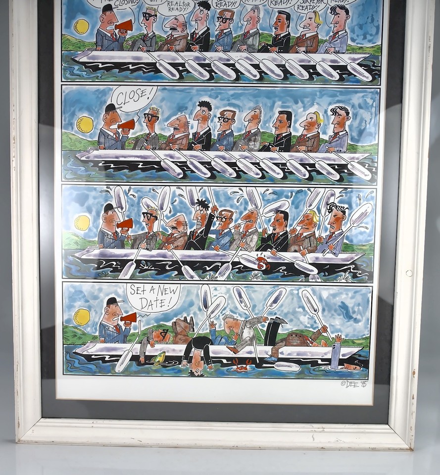 Original Dee 1990s The Closing Real Estate Cartoon Framed Print Humor ...