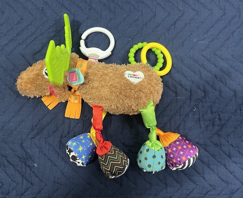 Lamaze Mortimer the Moose Baby Sensory Crinkle Toy with Teether Rings ...