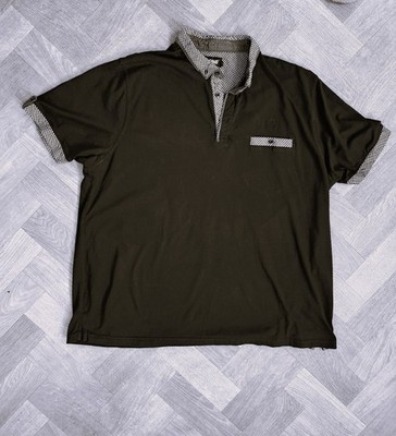 Jacamo Mens Black With Black/White Trim Short Sleeved Polo Top Size 2XL ...