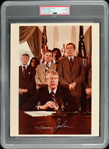 President Jimmy Carter signed 8x10 Type 1 Stamped White House Photo PSA ...