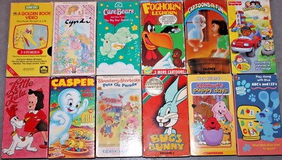 Vintage Lot Of 12 Classic Cartoon Favorite VHS Bugs Bunny Casper & More ...
