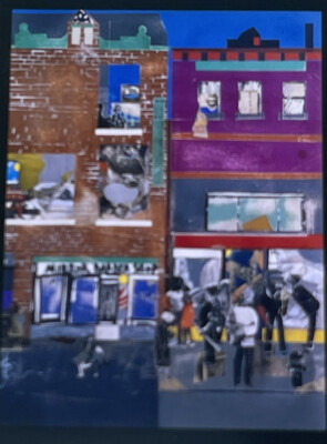 Romare Bearden "The Block-6th Panel" Harlem Renaissance Black Art 35mm ...