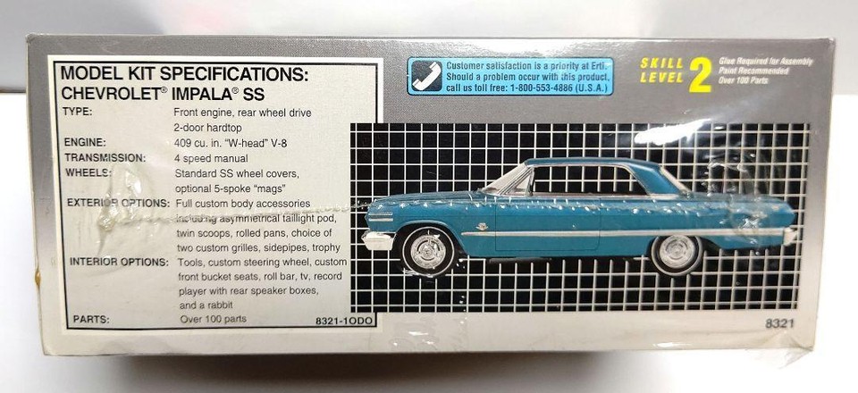 Plastic Model Rare Amt '63 Chevrolet Impala Ss 1/25 | eBay