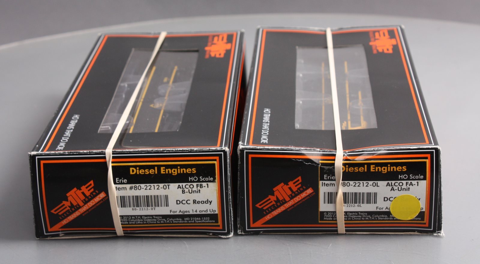 MTH 80-2212-0 HO Erie ALCO FA-1 A/B Diesel Locomotive DCC #725A,725B ...