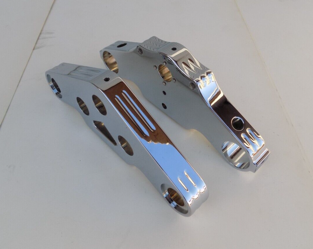 Hellbound Steel 41mm Chrome Billet Wide-Glide Triple-Tree Set Harley ...