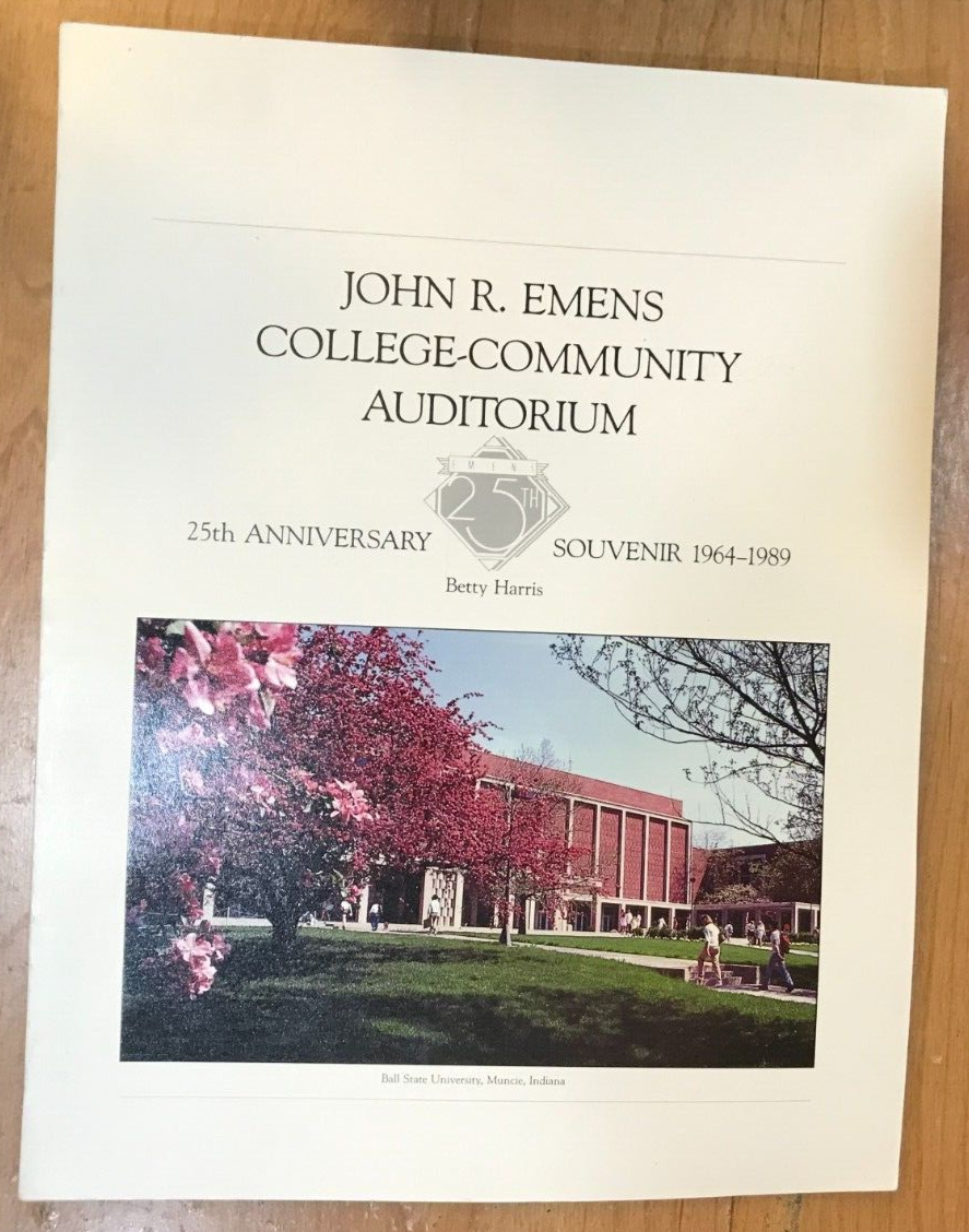 John R. Emens Auditorium 25th Anniversary - Ball State University | eBay
