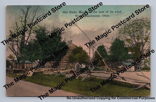 Old Kirby Mansion "Last of its Kind" WEST MANCHESTER Ohio Hand Colored ...