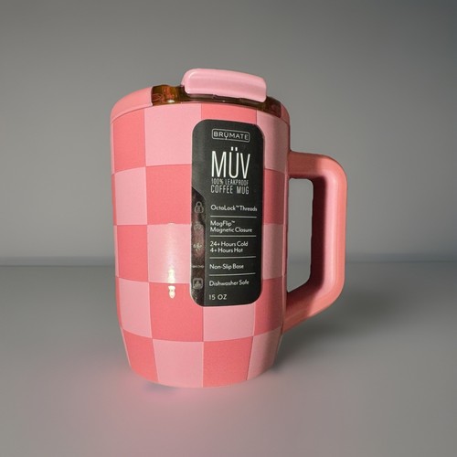 BRAND NEW Brumate Muv 15oz Pink Checker Limited Edition IN BOX | eBay