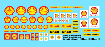 Shell decals 1:43 1:32 1:24 decalcomanie decal motor oil gasoline ...