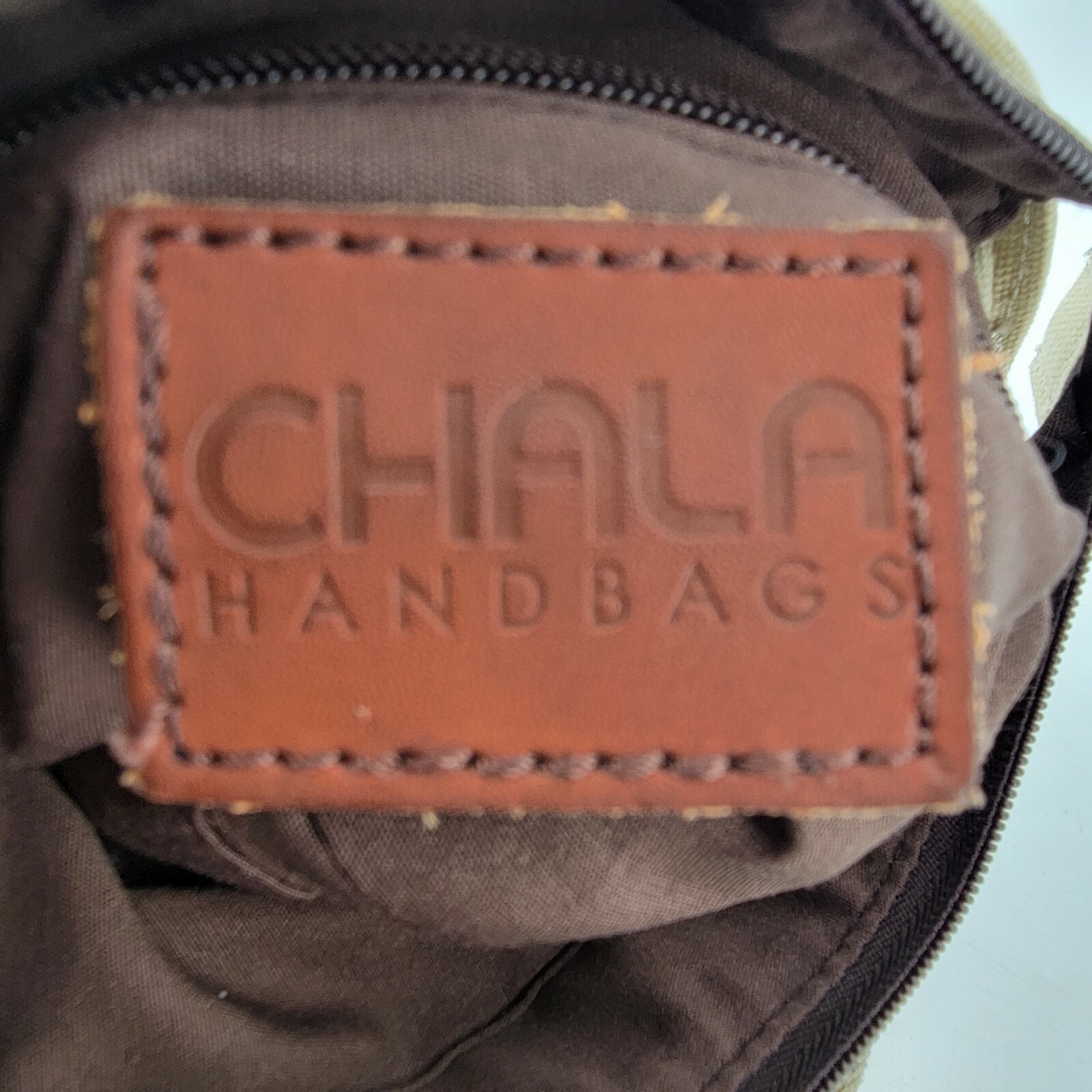 CHALA CANVAS PATCH CROSSBODY BAG - BROWN and SAND, 11x10 ADJ STRAP | eBay