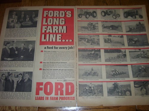 VINTAGE FORD TRACTOR ADVERTISING - FORD TRACTORS & IMPLEMENTS -1962 | eBay