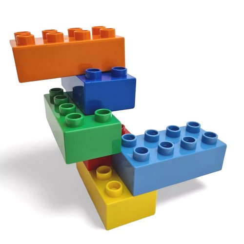Six Bricks Set. Duplo 2x4 Blocks, 6 Colour Set. Genuine Lego, Washed & Sanitised | eBay UK