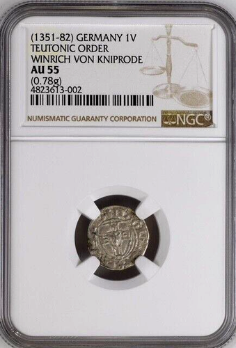 Germany Poland Vierchen 1351 NGC AU 55 Teutonic Order Winrich von ...
