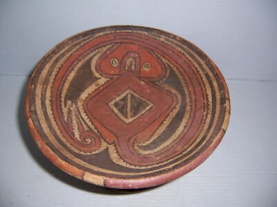 Pre-Columbian Panamanian Cocle Pottery Stingray Pedestal Dish Frutero ...