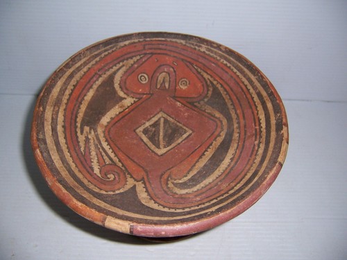 Pre-Columbian Panamanian Cocle Pottery Stingray Pedestal Dish Frutero ...