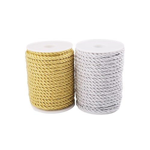 Sewing Twisted Rope Trim 6mm Nylon Rope 2 Rolls Handmade Cording for ...