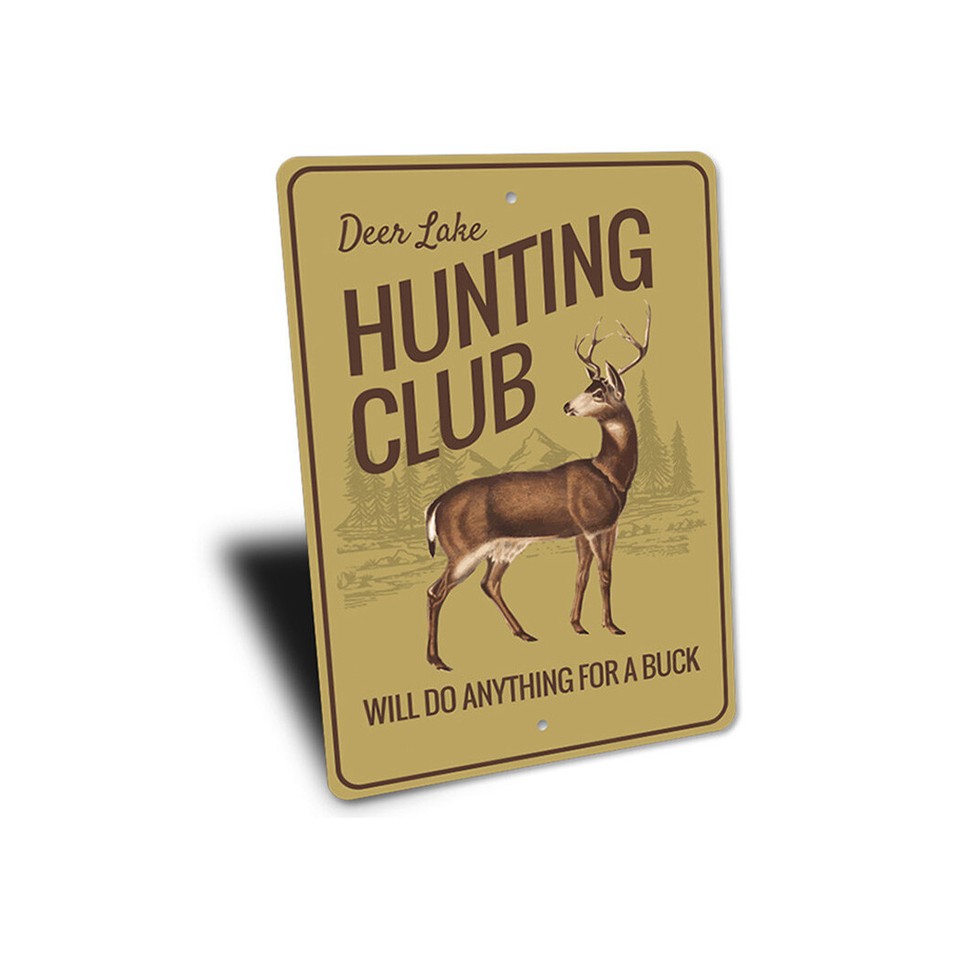 Hunting Club Sign, Deer Decor, Deer Hunter Aluminum Metal Decor Sign | eBay