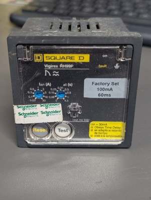 SQUARE D Vigirex RH99P Ground Fault Relay | eBay