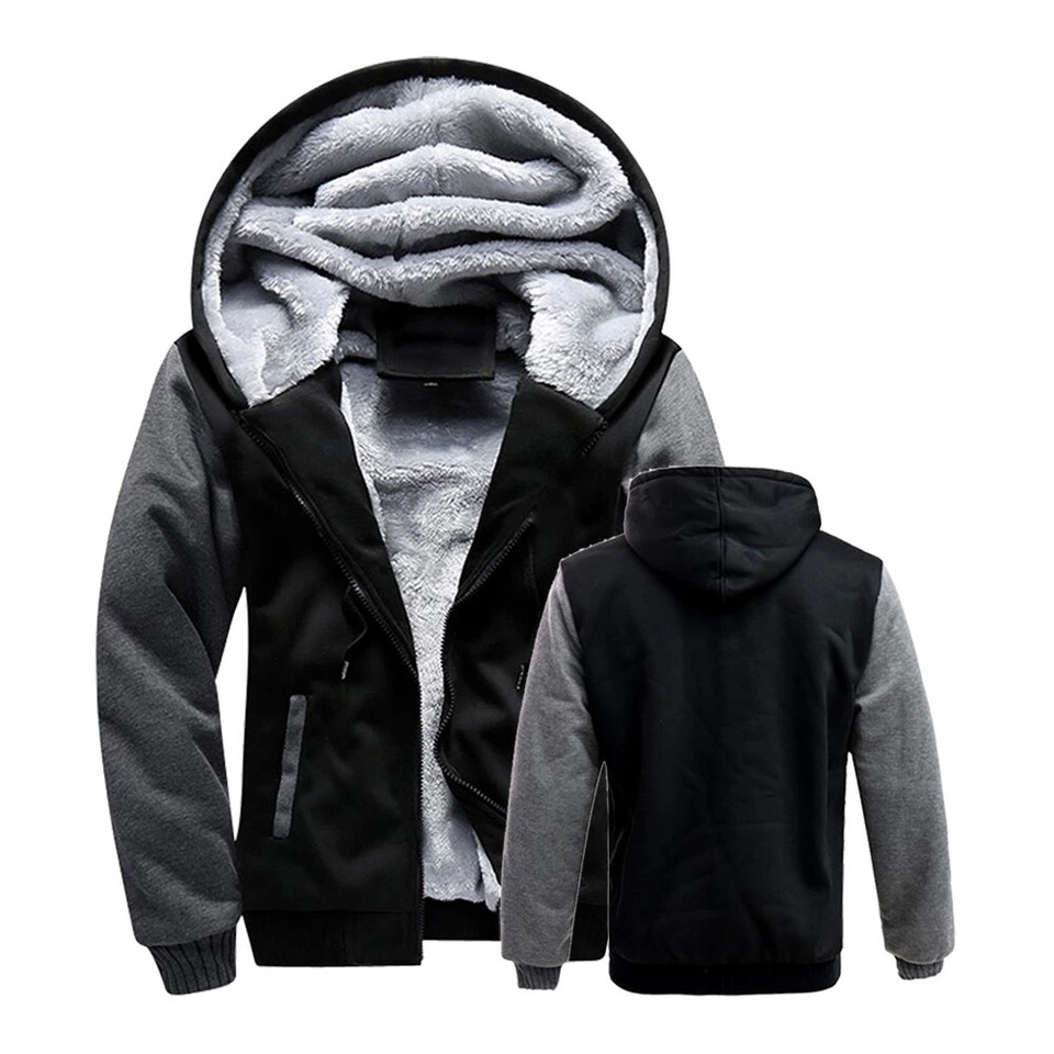 Winter Jacket Men Warm Coat Fleece Male Jackets Hooded Sportswear ...
