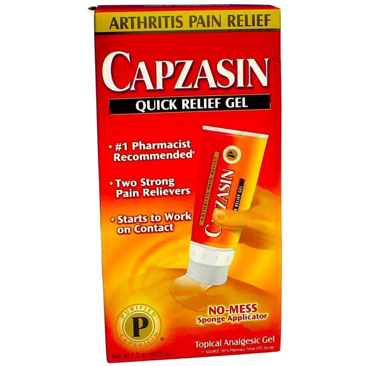 Capzasin Capzasin Arthritis Pain Relief Quick Relief Gel, 1.5 oz (Pack ...