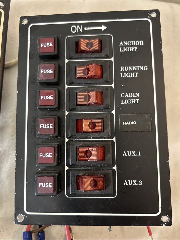 Lot Of (5) Boat Distribution Control Panels, Switches, Bilge, West ...