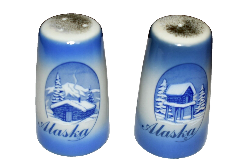 Vintage Alaska Salt &Pepper Shaker Set Hand Painted Meyer, Japan 2 ...