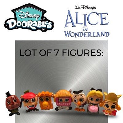 Lot Of 7 Mixed Series Disney Doorables Alice In Wonderland Figures No ...