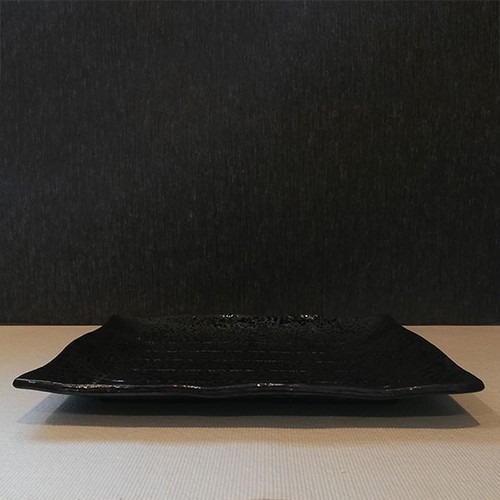 Ban-Koyaki, Yuteki Tenmoku long rectangular plate size 11 , large From ...