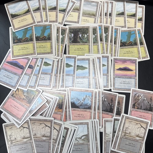 Magic the Gathering MTG Revised Basic Lands All 5 Colors 120 Total ...