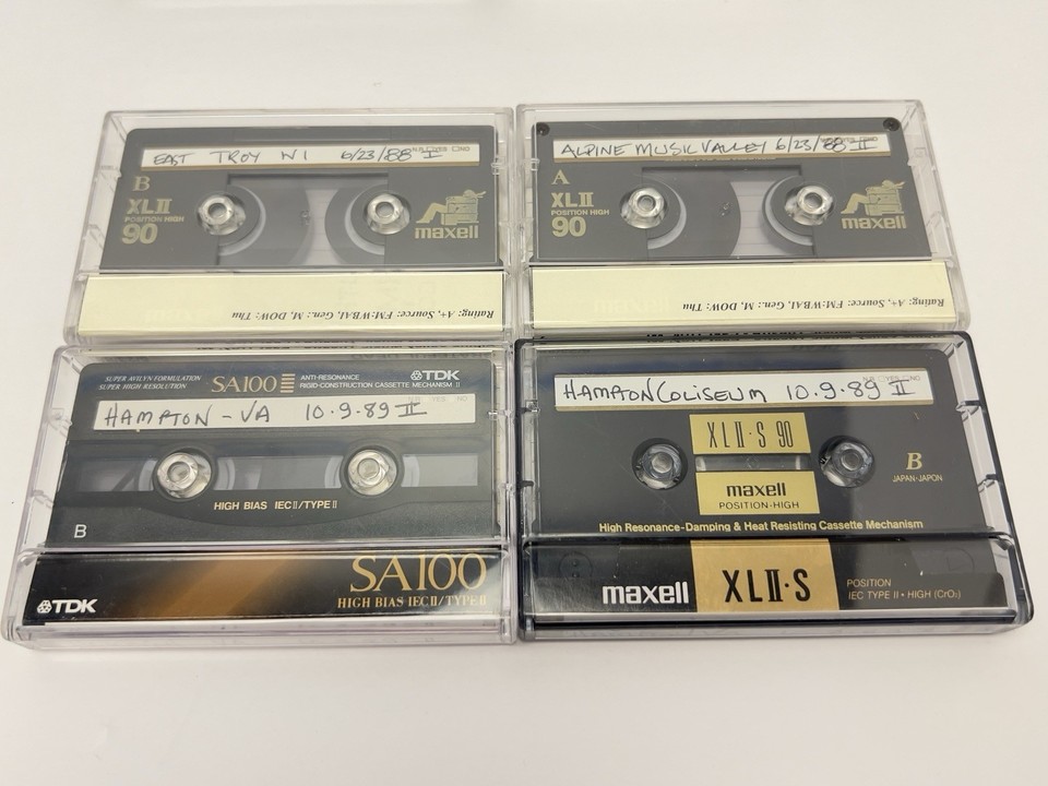Grateful Dead Live Concert Tapes 1987-1989 18 Tapes JGB MSG NJ OAKLAND ...