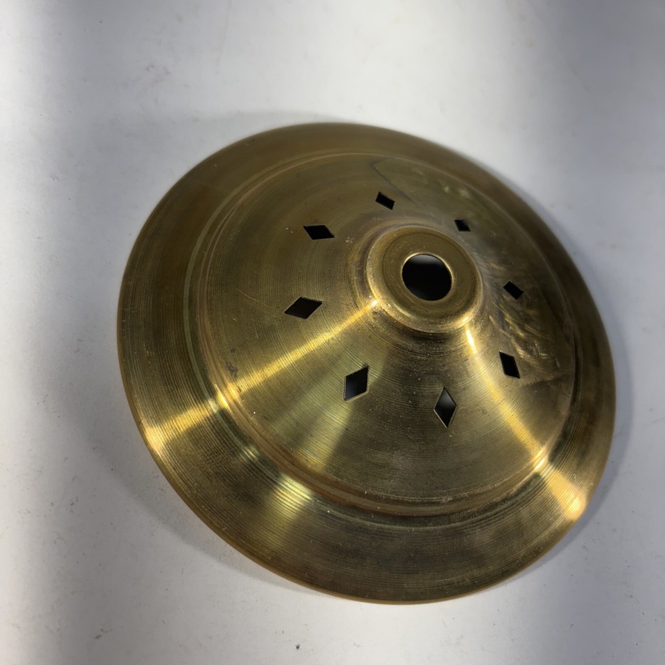 Vintage solid brass vented vase cap lampshade part G | eBay