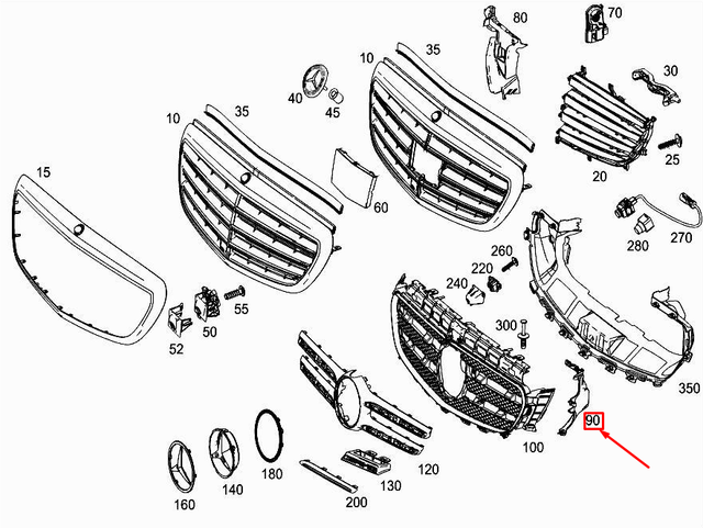 MERCEDES-BENZ E W213 Left Air Duct Segment A2138859101 GENUINE for sale ...