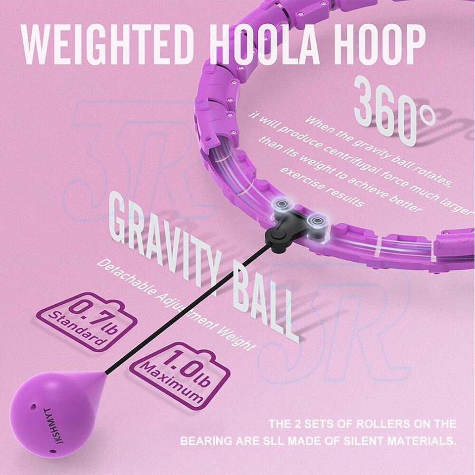 24 Knots Smart Hula Hoop Fitness Detachable Hoops Weight AU Stock Hoola ...