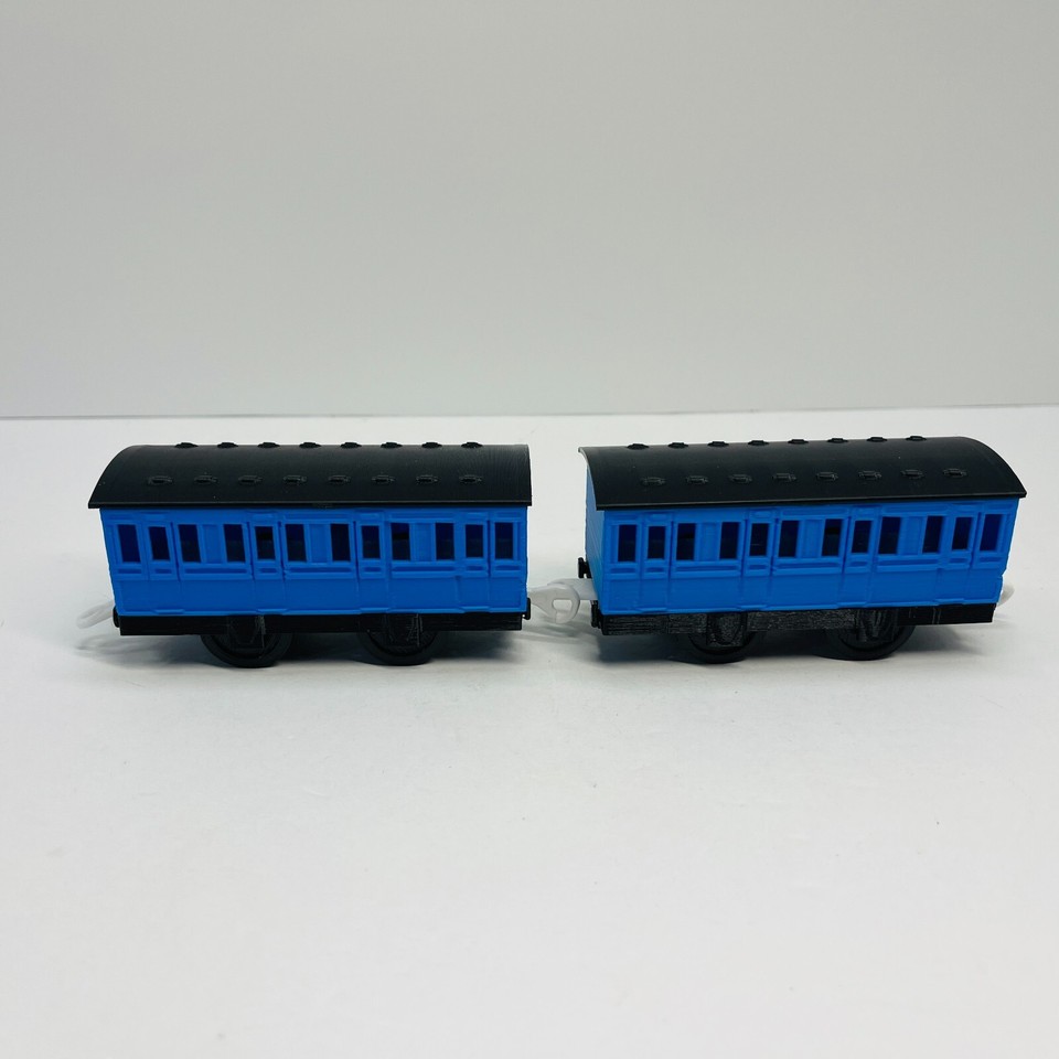 CUSTOM MADE BLUE PASSENGER COACH Trains Works on TrackMaster and Tomy ...