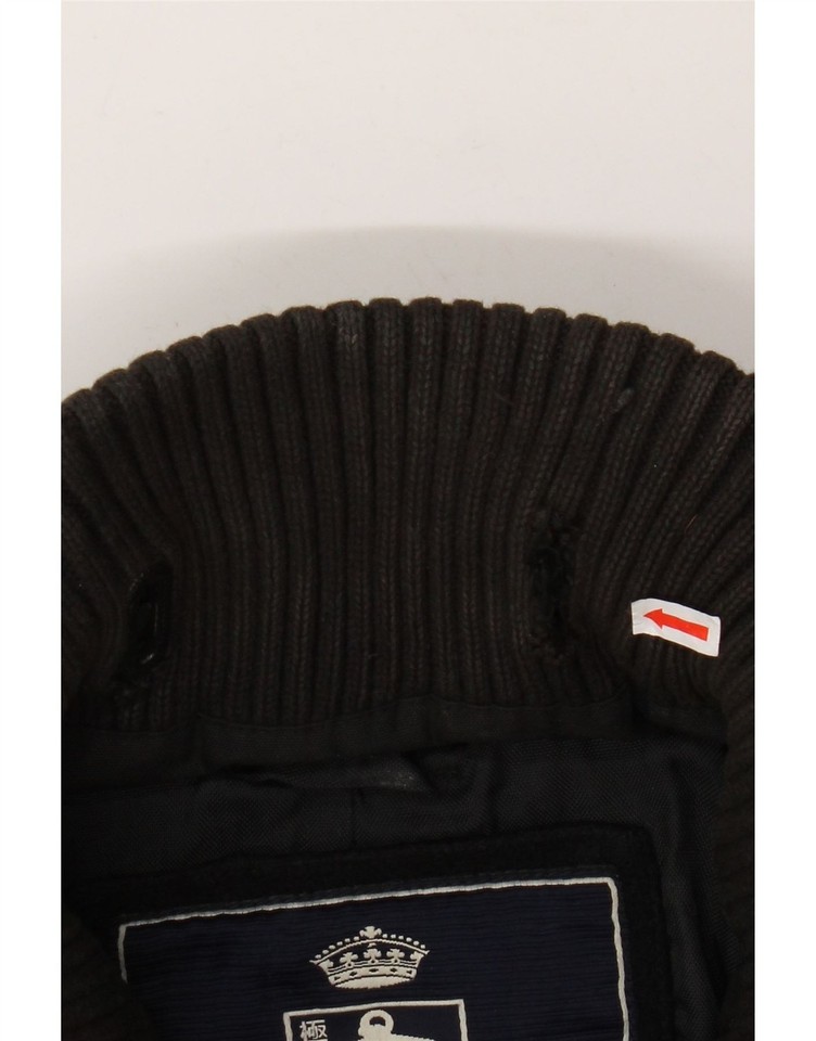 SUPERDRY Mens Graphic Pea Coat UK 44 2XL Black Wool BF02 | eBay